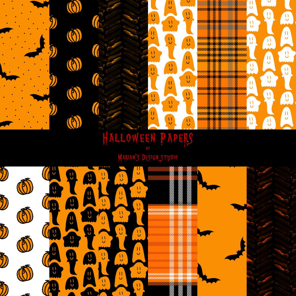 Halloween Papers - Marian's Designs